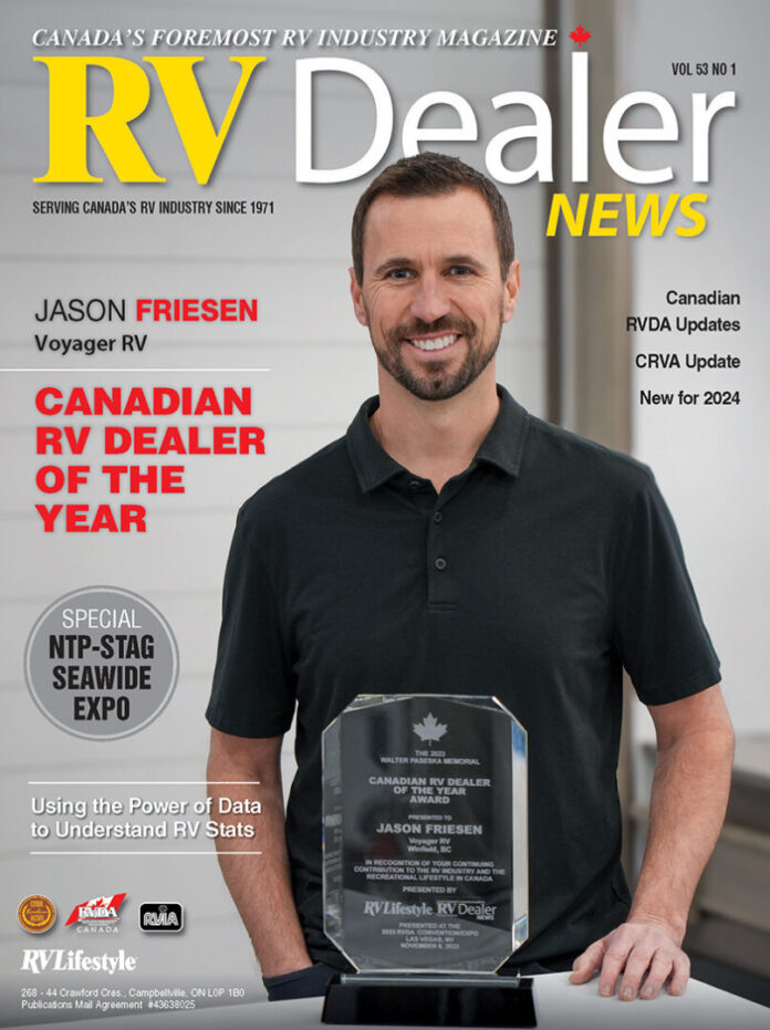 RV Dealer News 53-1: Jason Friesen Canadian RV Dealer Of The Year - RV ...